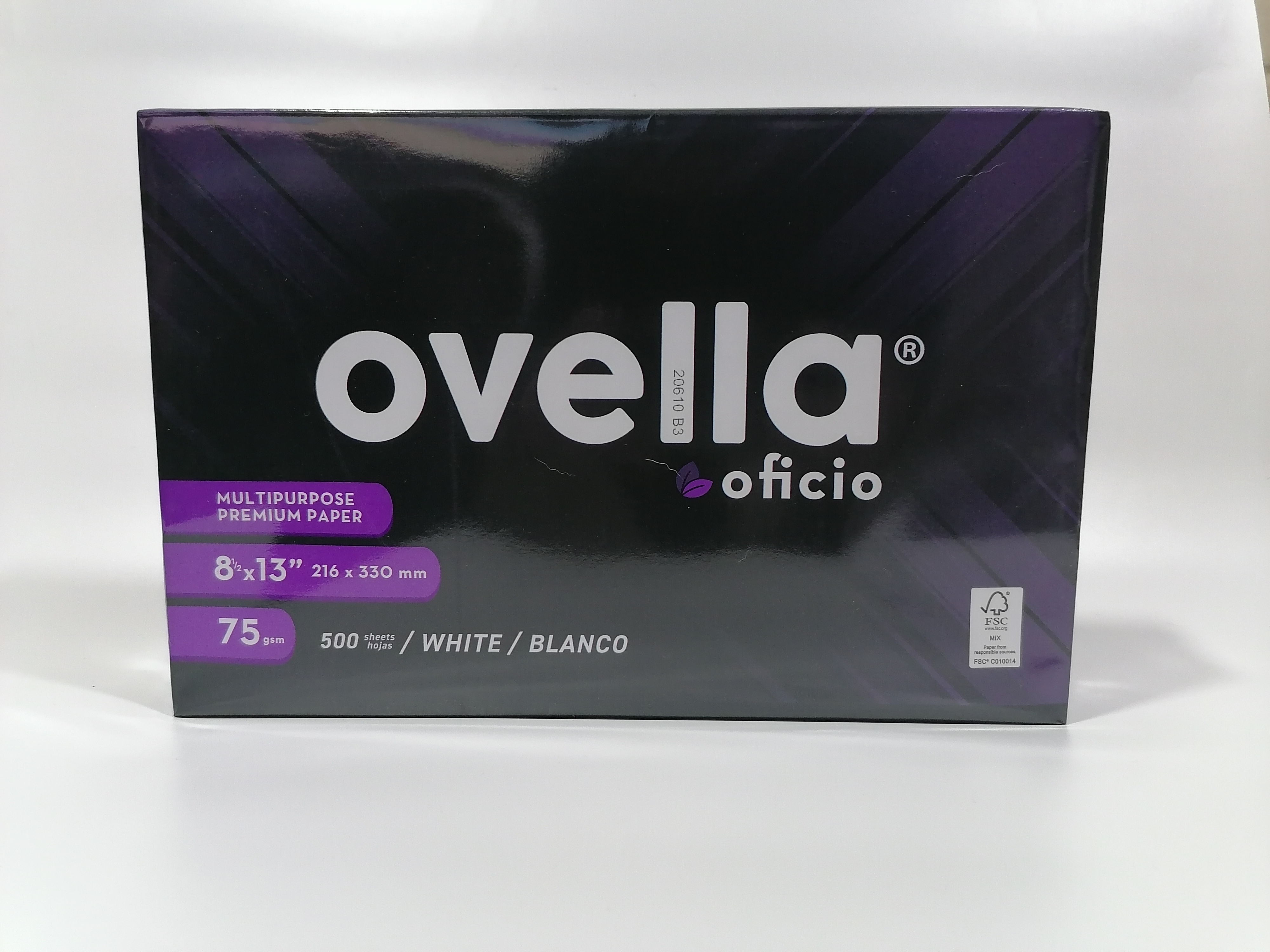 RESMA OFICIO OVELLA 75 GRAMOS 216 X 330 MM 3 PAQUETES Dispapel